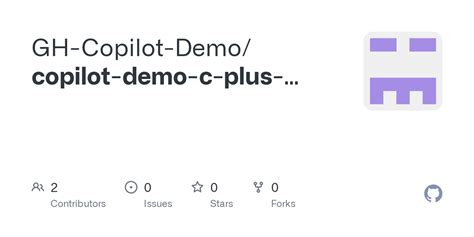 Github Gh Copilot Demo Copilot Demo C Plus Plus