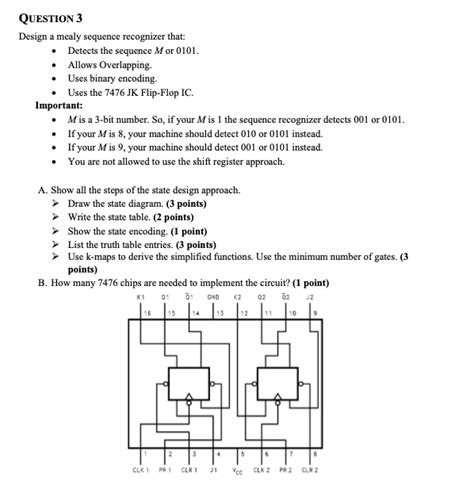 Solved Question 3 Design A Mealy Sequence Recognizer That