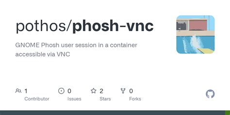 Github Pothosphosh Vnc Gnome Phosh User Session In A Container