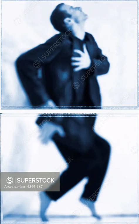 Diptych Of Man On Tip Toes SuperStock
