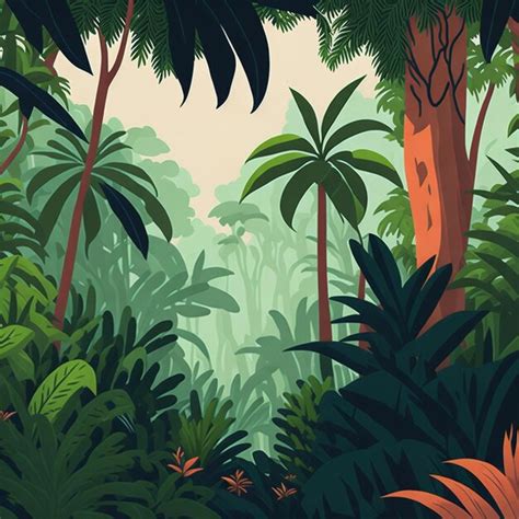 Premium Ai Image 2d Blank Nature Forest Many Trees Background