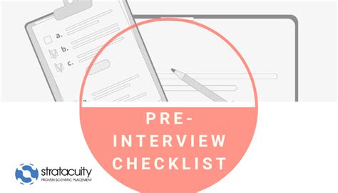 Interview Preparation Checklist Stratacuity