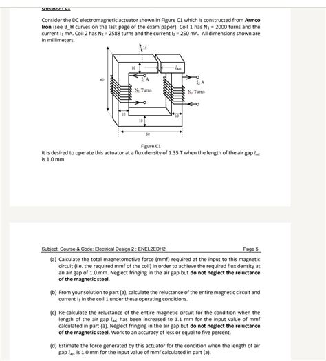Consider The Dc Electromagnetic Actuator Shown In
