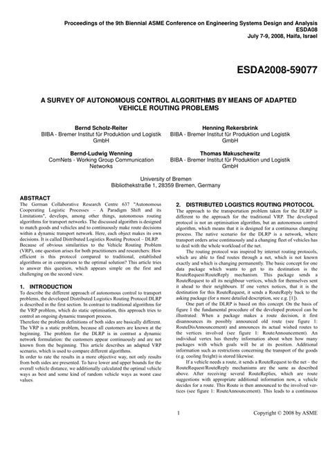 Pdf A Survey Of Autonomous Control Algorithms By Means Of Adapted