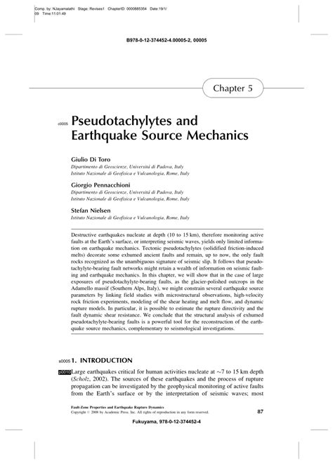 Pdf Fault Zone Properties And Earthquake Rupture Dynamics