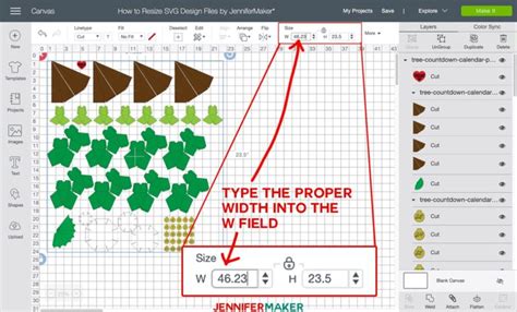 How To Resize SVG Files In Cricut Design Space Jennifer Maker