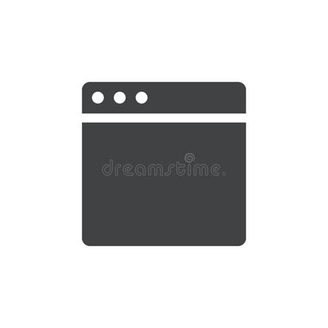 Internet Browser Window Icon Simple Vector Symbol Stock Vector Illustration Of Online Simple