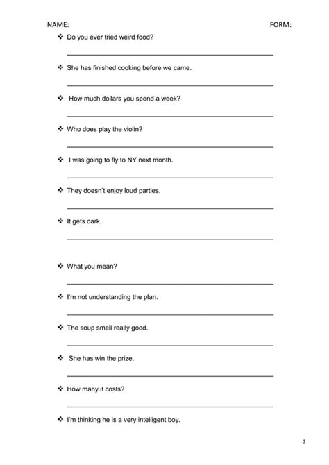 Error Identification Worksheet Pdf
