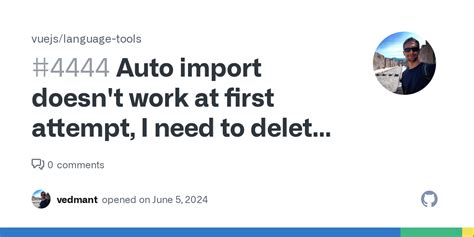 auto import doesn t work at first attempt i need to delete and re type