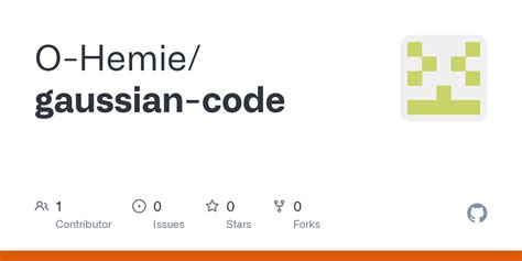 Github O Hemie Gaussian Code