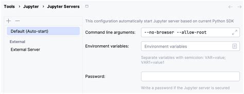Manage Jupyter Notebook Servers PyCharm Documentation