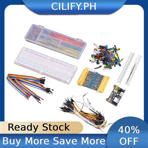 Electronic Component Set With Power Supply Module Jumper Wire For Arduino Uno R Shopee