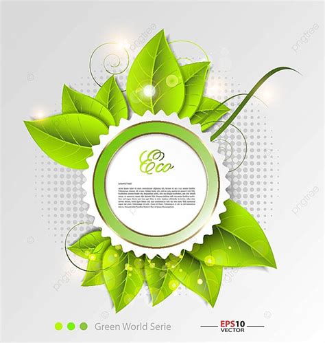 Fresh Leaves Vector Background Template Background Recycle Recycling Vector Background Recycle