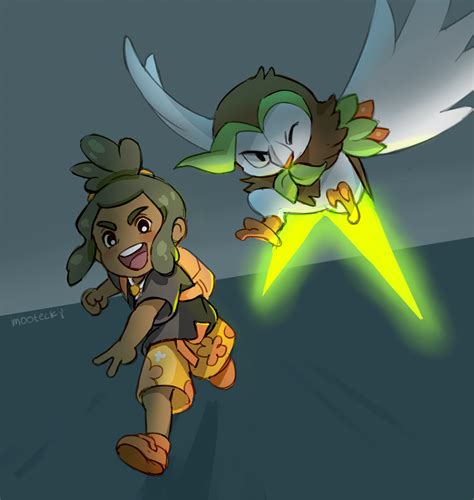 Hau And Dartrix Pokemon And 1 More Drawn By Mootecky Danbooru