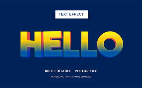 Premium Vector Editable 3d Text Effect Style