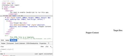 Does Not Work With V Of Popper Js Issue Floating Ui
