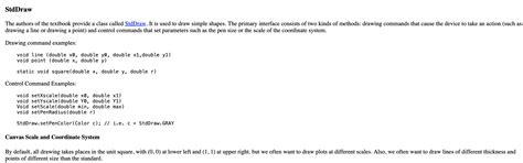Stddraw The Authors Of The Textbook Provide A Class
