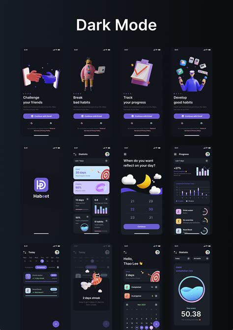 HaDeet Habit Tracker UI KIT Behance
