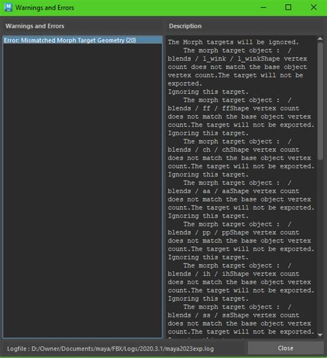 Exporting Fbx To Unity Blendshape Issue Rmaya