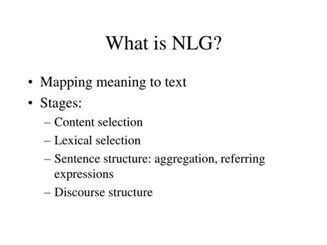 Ppt What Is Nlg Powerpoint Presentation Free Download Id3011973