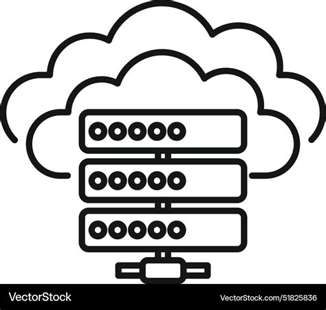 Cloud Computing Server Data Center Connecting Vector Image