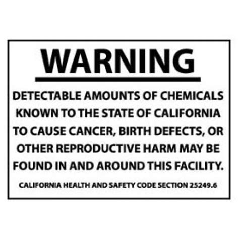 Ehs Proposition 65 Warning Myusf