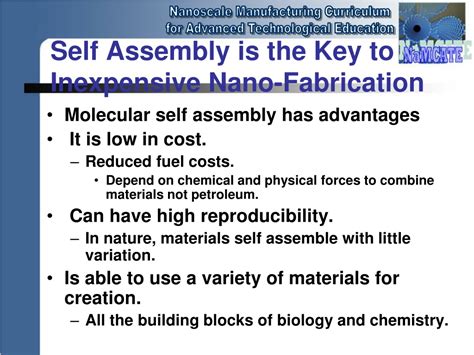 ppt self assembly in nanotechnology powerpoint presentation free