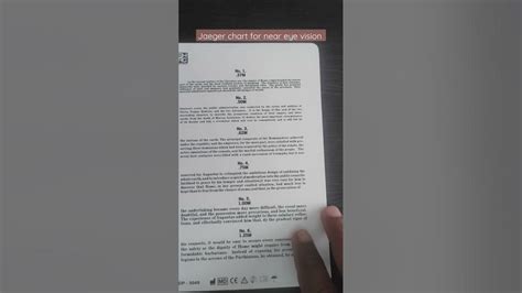 Jaeger Chart For Eye Vision Ll Snt Tc 1a And Asme Requirements Youtube