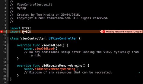 Xcode Import And Use Google SignIn IOS SDK In A Swift Framework Stack Overflow