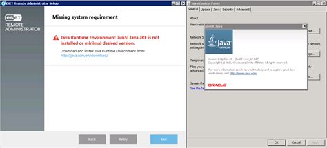 Cannot Install Era 61 Java Jre Missing Eset Protect On Prem Remote