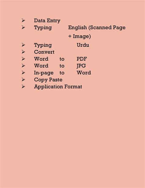 Data Entry Typing Copy Paste Proforma Template Format In Ms Word By