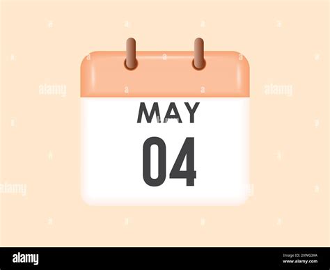 May 4 Calendar And Time Planner Daily Calendar Icon Reminder Vector
