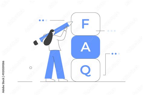 Frequency Asked Questions And Helpdesk Character Contacting With Helpdesk Service Asking