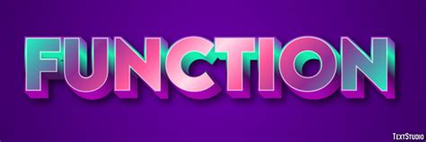 Function Text Effect And Logo Design Word