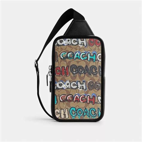 【公式】コーチアウトレット 【coach X Mint Serf】 サリバン パック・シグネチャー キャンバス 斜め掛けandボディバッグ