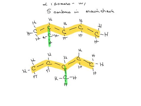 Draw Two Isomers With 5 Carbon Atoms In The Main Chain Be Sure To