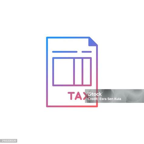 세금 양식 그라데이션 색상 실선 아이콘 디자인입니다 인포그래픽 웹 페이지 모바일 앱 Ui Ux 및 Gui 디자인에 적합합니다