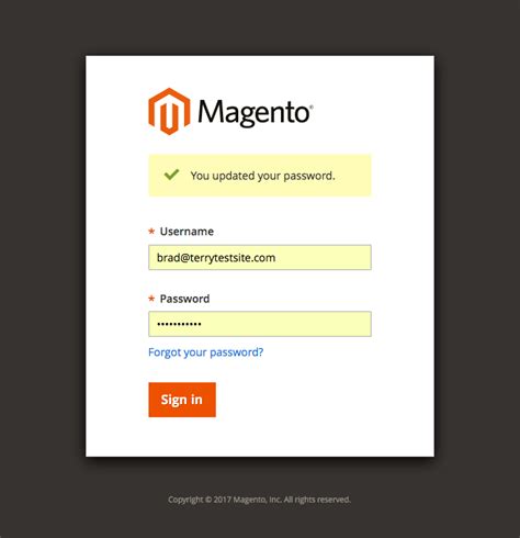 How To Reset Your Magento 21 Account Password Hostpapa Knowledge Base
