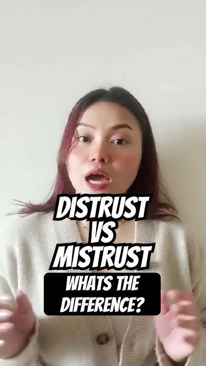 Distrust And Mistrust Do You Know The Differece Between Them English Youtube