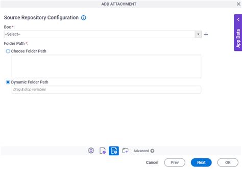 Add Attachment Source Repository Box
