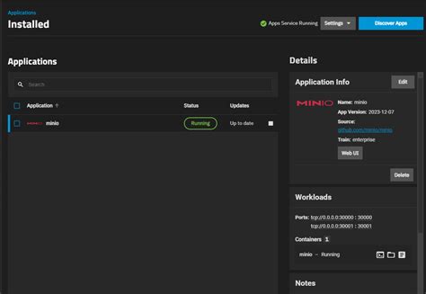 Deploying Enterprise Minio Basics Truenas Apps Market