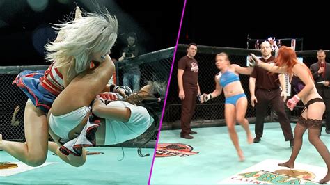 Old School Lingerie Fighting Lfc22 Mma Highlights Youtube