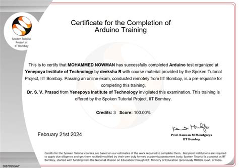 Arduino Iitbombay Skilldevelopment Learningjourney Mohammed Nowman