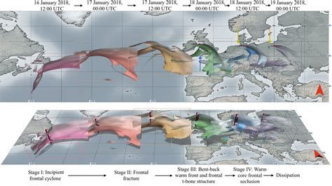 Successive Time Steps Of Objective 3 D Frontal Structures Showing The