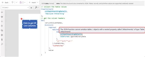 The Json Function Cannot Serialize Tables Objects With A Nested