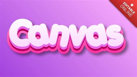 Canvas Pink D Text Effect Generator