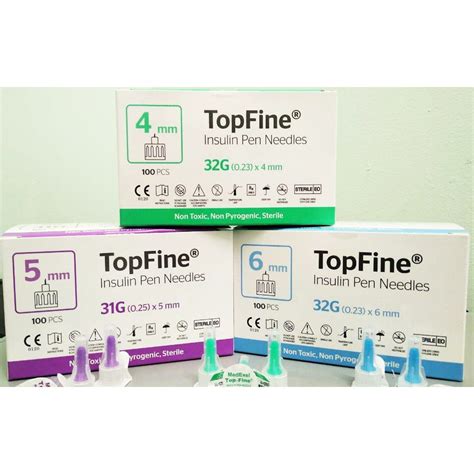Topfine Insulin Pen Needle 4mm 5mm 6mm Insulin Needle Jarum