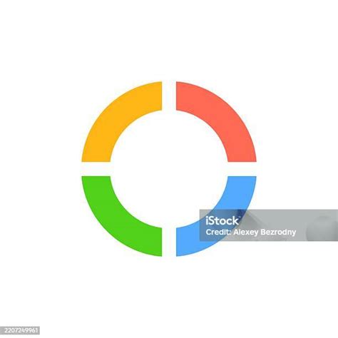 4 개의 동일한 섹션으로 나뉘어 진 다채로운 원형 다이어그램은 밝고 심플한 디자인을 보여줍니다 개성 개념에 대한 스톡 벡터 아트 및 기타 이미지 Istock