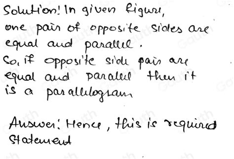 solved state which theorem you can use to show that the quadrilateral