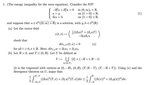 Solved 2 Proving Uniqueness With The Energy Method